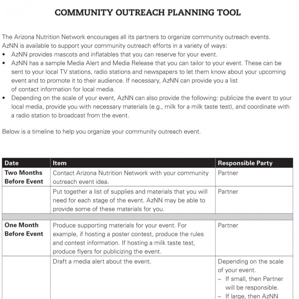 Community Outreach Planning Tool - AZ Healthzone