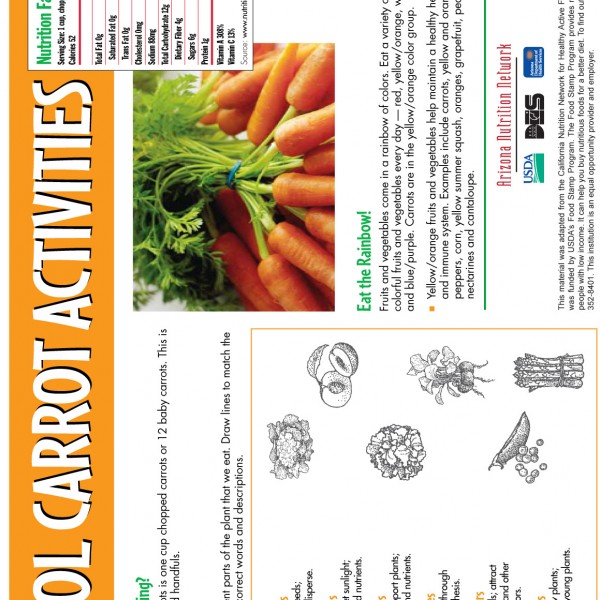 Kids - Fruits & Veggies - Activity Sheets - Carrots - AZ Healthzone