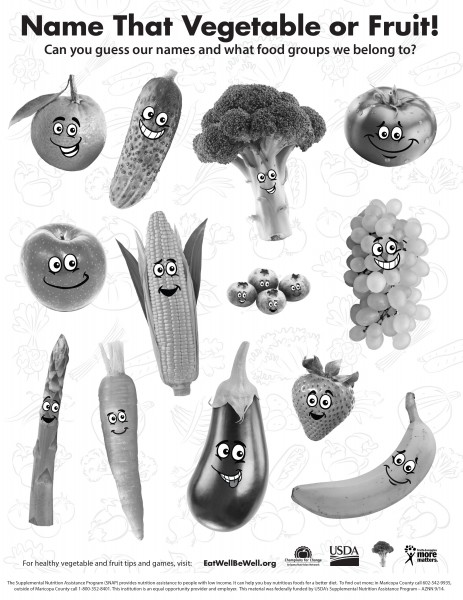 Kids - Vegetables and Fruits - Name That Vegetable or Fruit - Activity ...