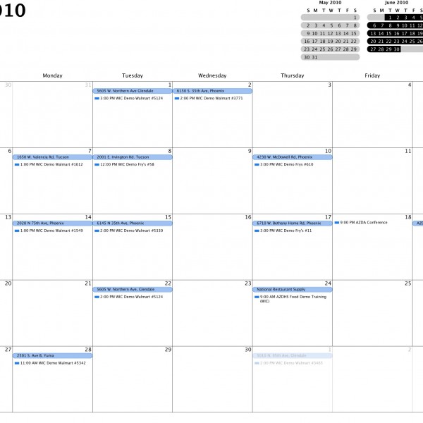 Schedule for Food Demonstrations and Samplings at Grocery Stores - AZ ...